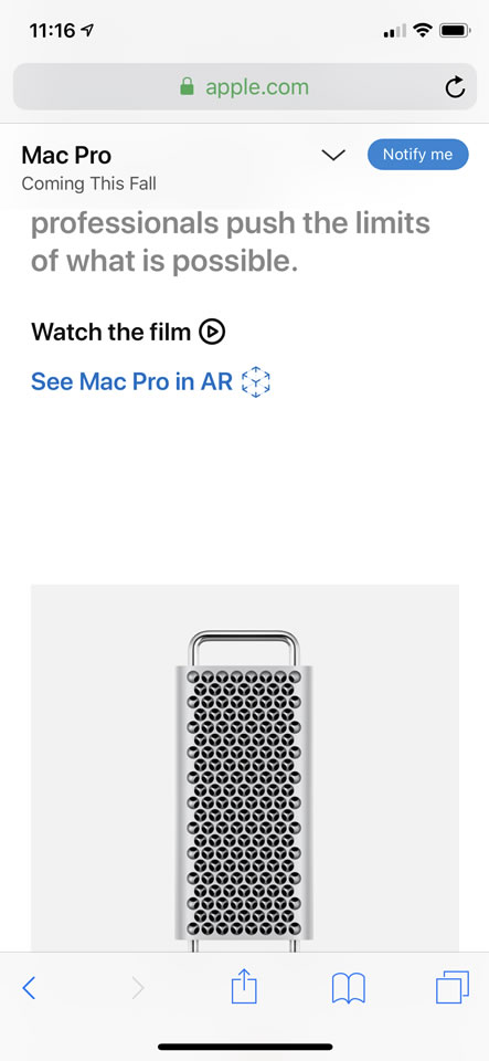 Appleの新型『Mac Pro』自宅に置ける? ARで実物大を試せるぞ! | AppBank
