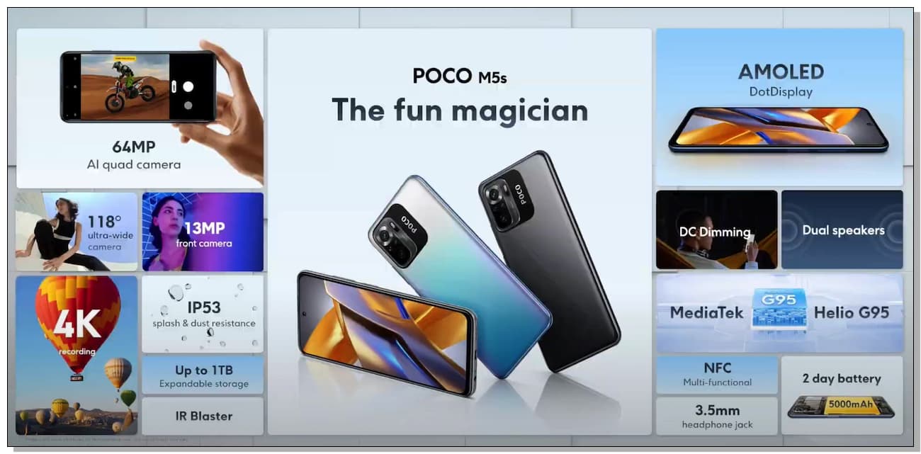 24,840円スマホ「POCO M5s」は6400万画素カメラ・有機ELディスプレイ・オクタコア搭載〝コスパキング〟だッ!! | AppBank