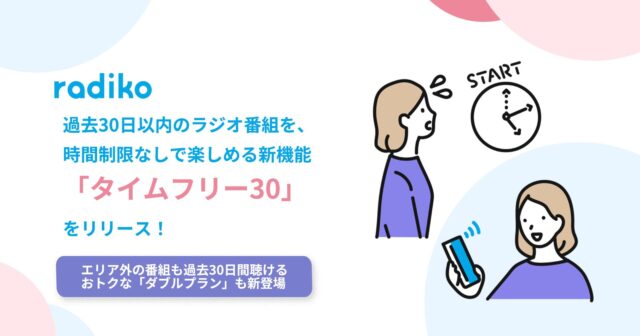 radiko、新サービス「タイムフリー30」を開始！ 過去30日間のラジオが無制限で聴ける | AppBank
